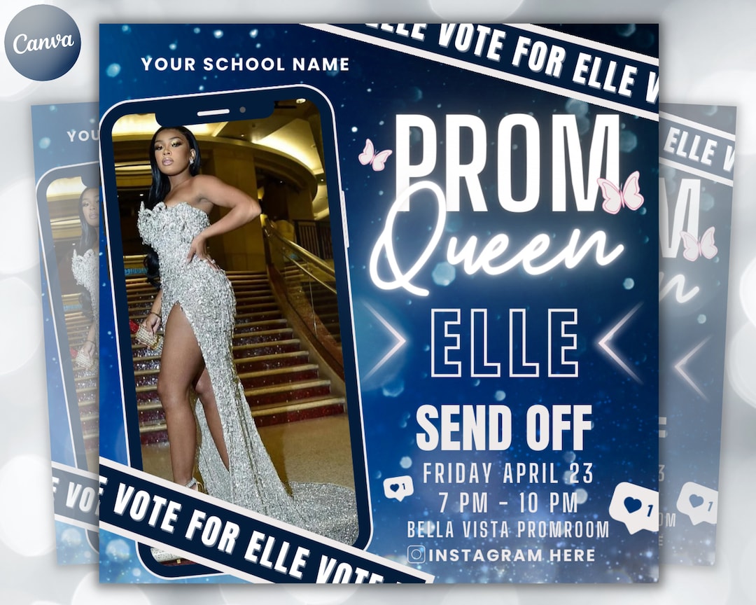 Prom Invitation Flyer, Prom Event Flyer, Prom Invitation, Purple Prom ...