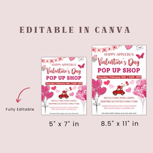 Valentine Pop up Shop Flyer, Valentine Event Flyer Template, Pop up ...