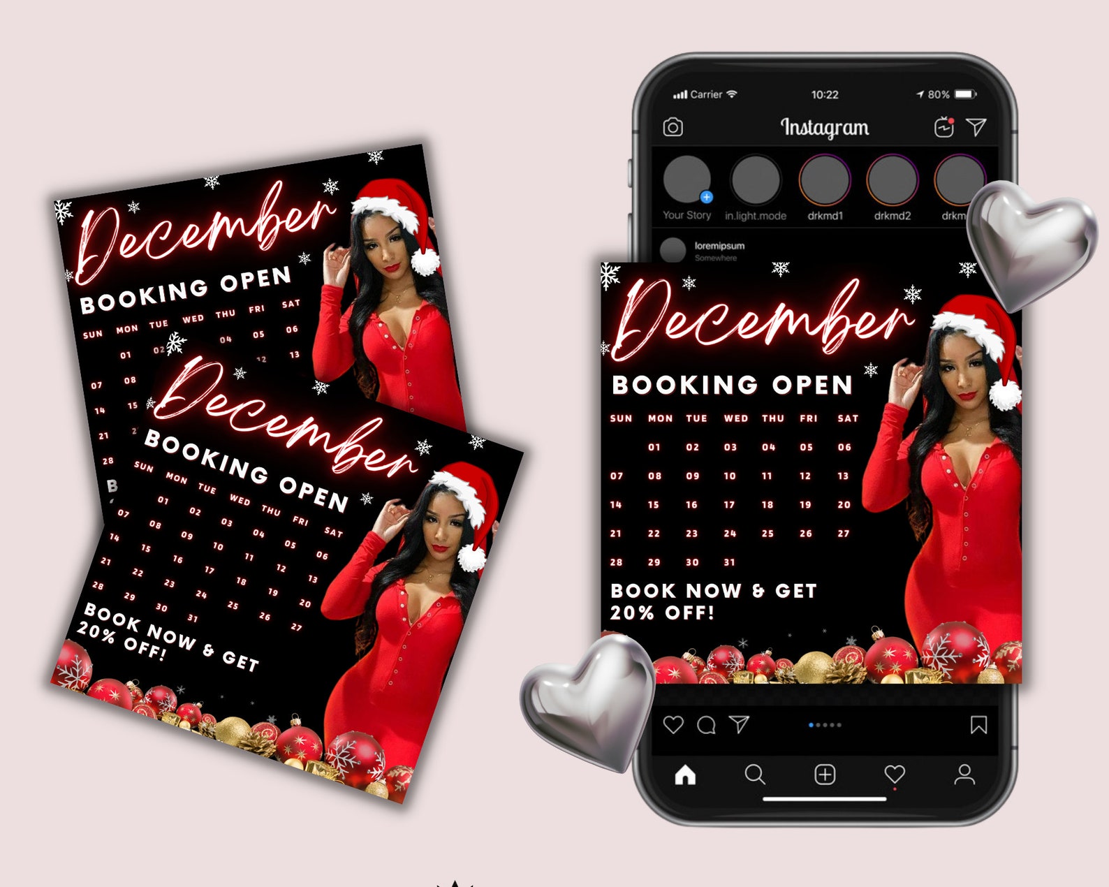 December Appointments Available Flyer, Book Now Flyer, Booking Open ...