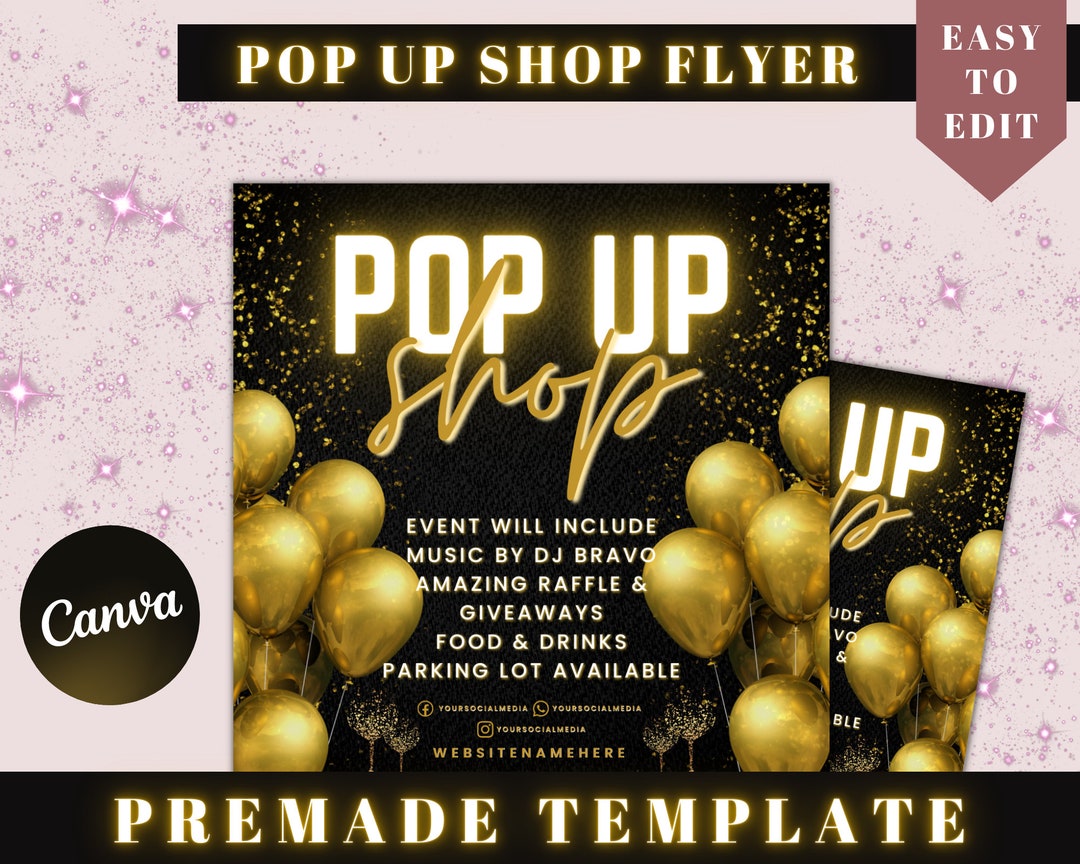 Pop up Shop Flyer,pop up Shop Template,diy Pop up Shop Flyer,pop up ...