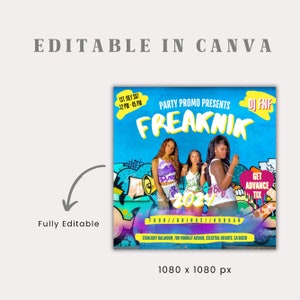 Freaknik Party Flyer, Freaknik Party Invite, Nightclub Flyer, Pool ...