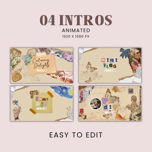 Scrapbook Youtube Branding Kit, Editable Youtube Banners, Intros ...