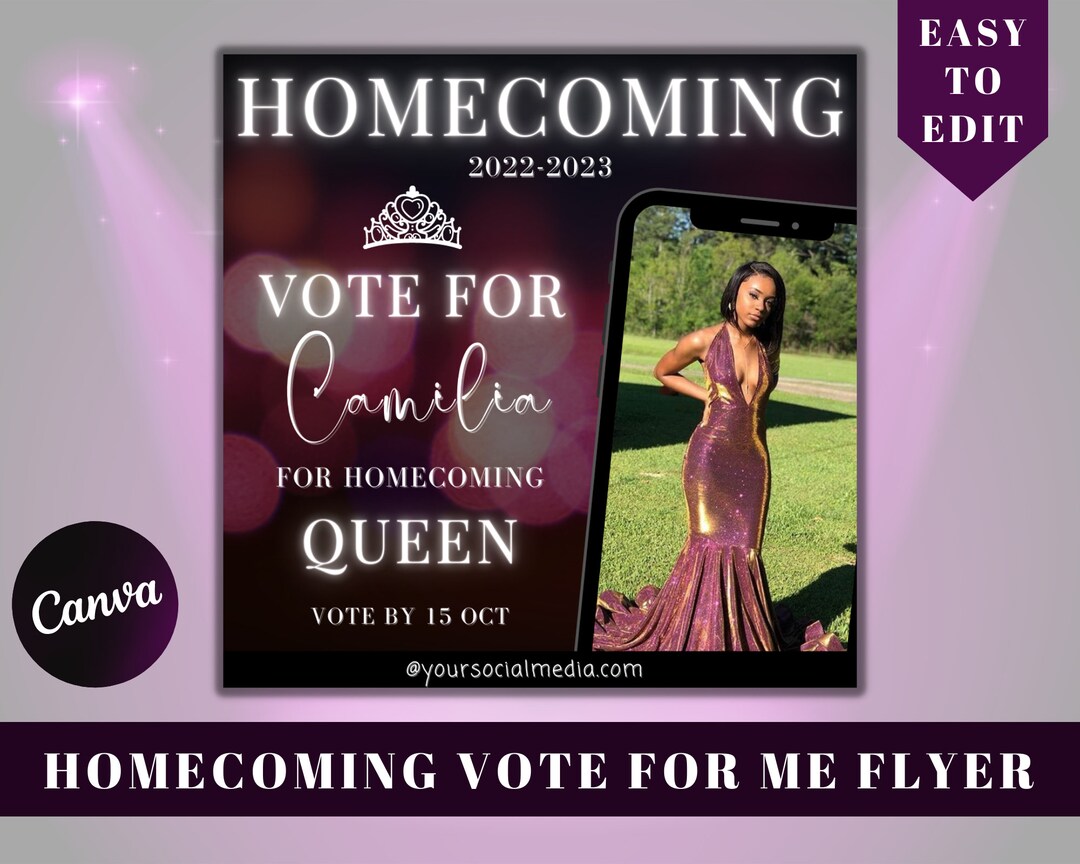 Vote Queen Flyer, Homecoming Court, Homecoming Flyer, Campaign Flyer ...