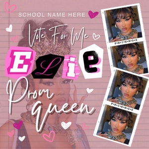 Vote for Prom Queen Flyer, Prom Send off Flyer, Prom Invitation Flyer ...