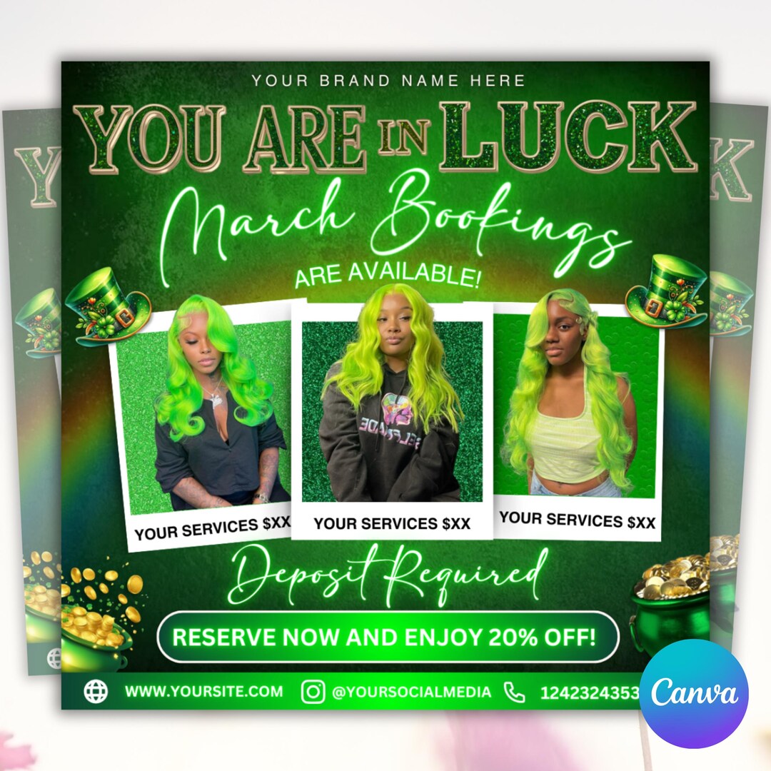 March Booking Flyer, St.patricks Day Flyer, March Books, March Madness ...