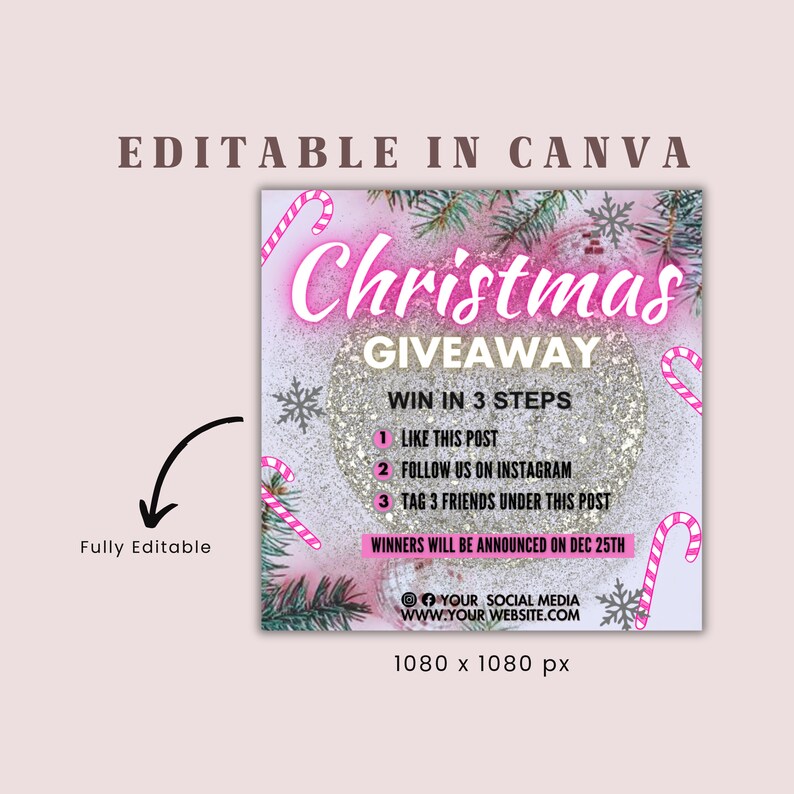 Christmas Raffle Flyer, Christmas Flyer, DIY Flyer Design Template ...