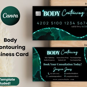 Body Sculpting Business Card, Body Contouring Business Card, Spa ...