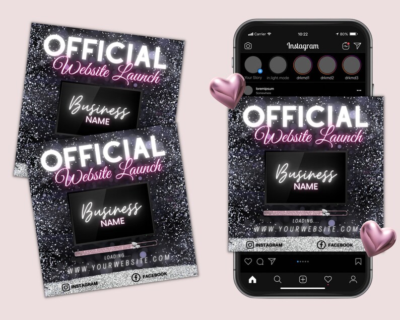 Grand Opening Flyer Website Launch Flyer Branding Flyer - Etsy