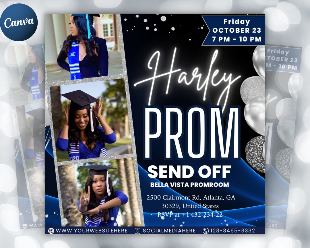 Prom Invitation Flyer, Prom Event Flyer, Prom Invitation, Prom Event ...