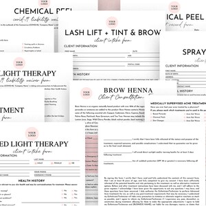 Esthetician Forms Bundle, Facial Client Intake Forms, Waxing Consent ...