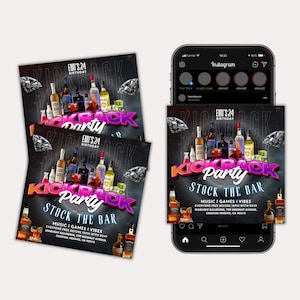 Kickback Party Flyer, Editable Kickback Club Flyer, Club DJ Party ...