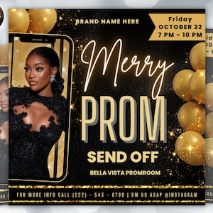 Prom Invitation Flyer, Prom Event Flyer, Prom Invitation, Prom Event ...