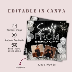 Prom Invitation, Prom Send off Flyer, Prom Invitation Flyer, Prom Flyer ...