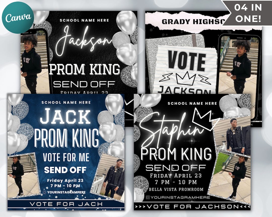Vote Homecoming KING , Social Media Flyer, Class Campaign Flyer, Prom ...