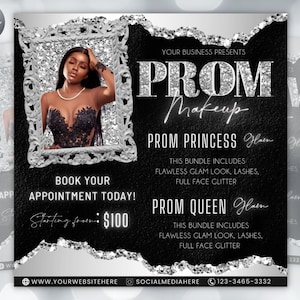 Prom Makeup Flyer, Prom Makeup, MUA Flyer, Makeup Flyer, Prom Flyer ...