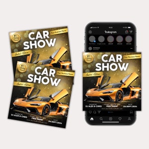 Auto Business Event Flyer, Car Show Event Invitation, Social Media ...