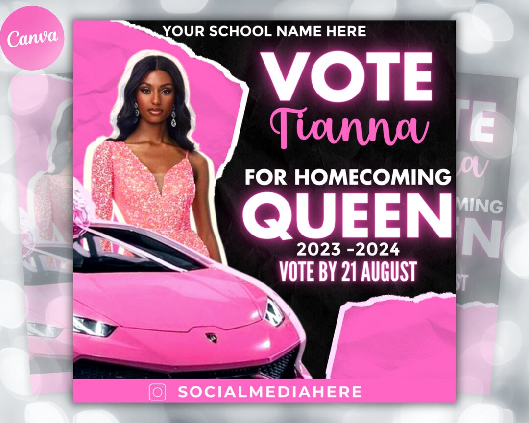 Vote Homecoming Queen Flyer, Homecoming Flyer, Campaign Flyer, Class ...