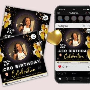 CEO Birthday Anniversary, Ceo Birthday Flyer, Anniversary Flyer ...