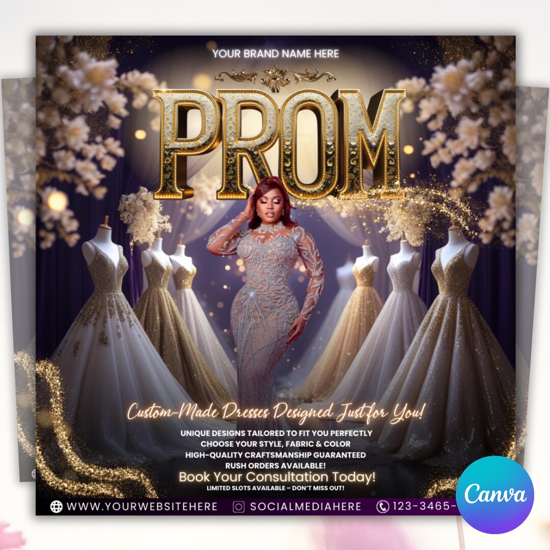 Prom Dress Flyer, Prom Send off Flyer, Prom Flyer, Prom Send off ...
