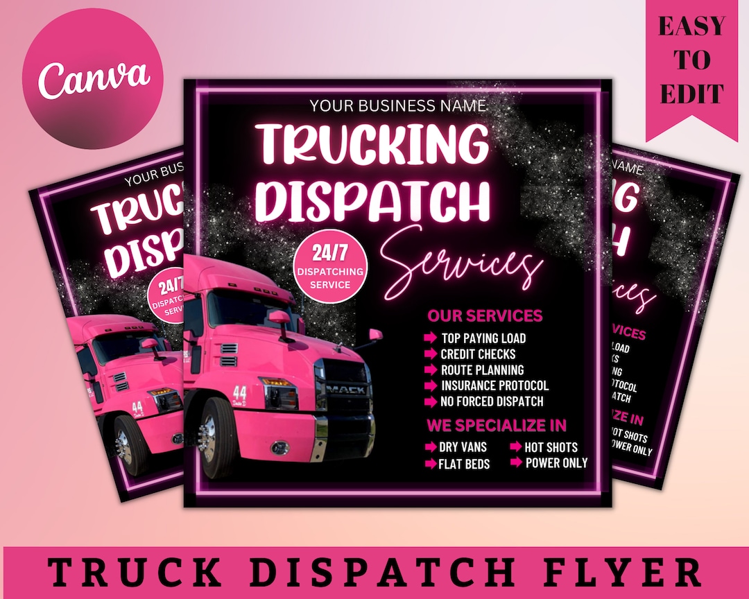 Truck Dispatcher Flyer, Freight Dispatching Flyer, Truck Business Flyer ...
