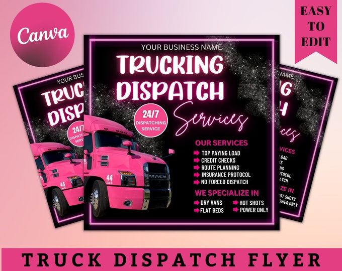 Truck Dispatcher Flyer, Freight Dispatching Flyer, Truck Business Flyer ...