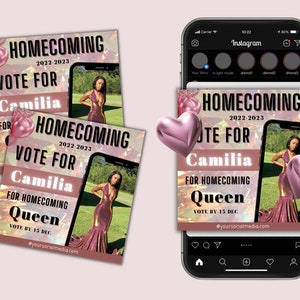 Homecoming Queen Vote Flyer, Homecoming Sale, School Flyer, Class Flyer ...