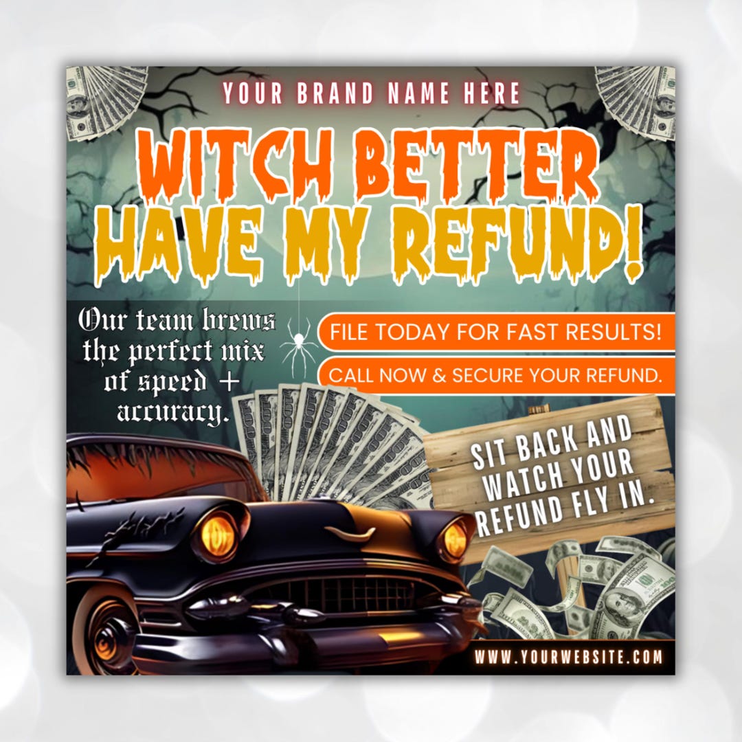 Halloween Special Tax Professional Flyer, Editable Spooky Tax Season ...