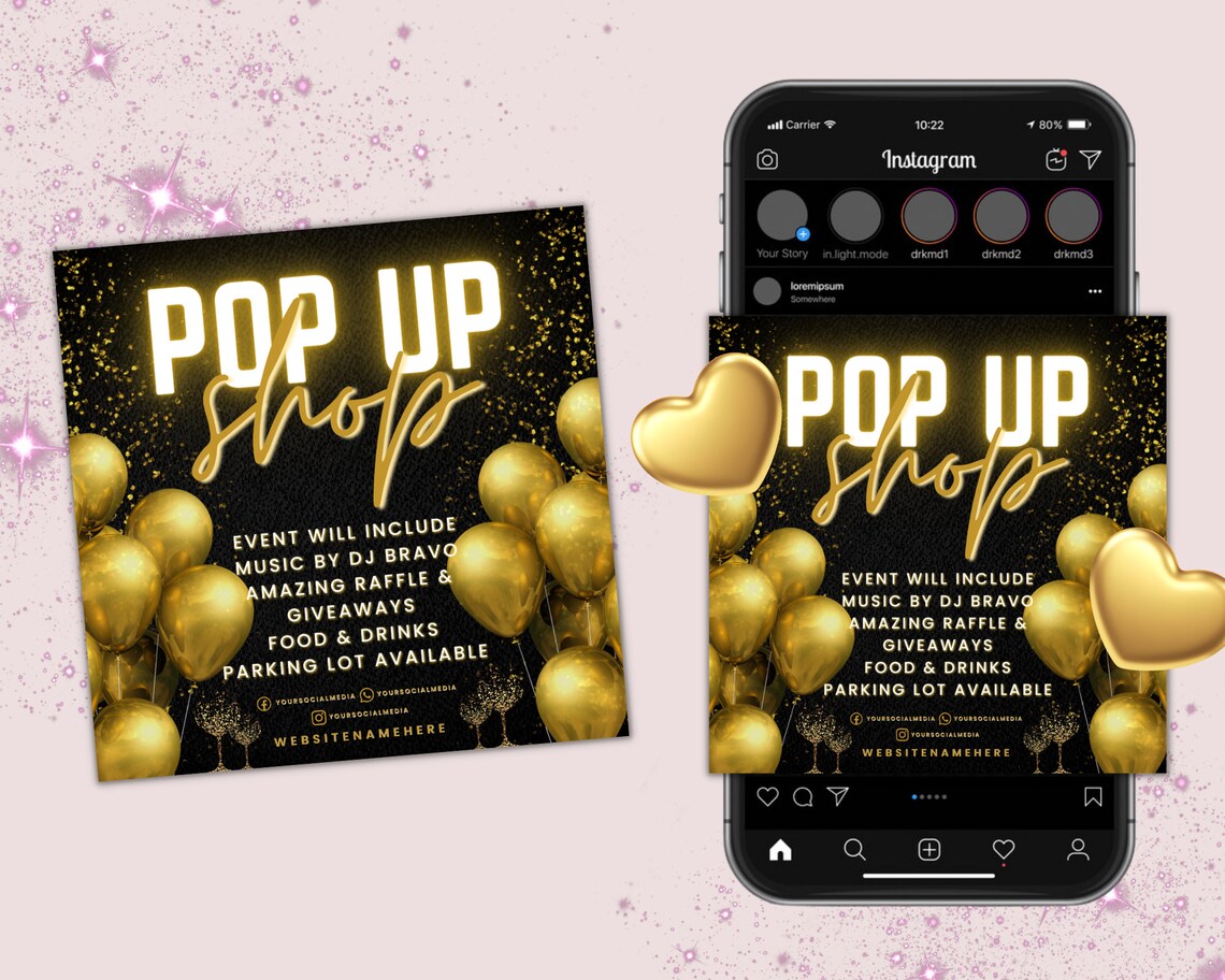 Pop up Shop Flyer,pop up Shop Template,diy Pop up Shop Flyer,pop up ...