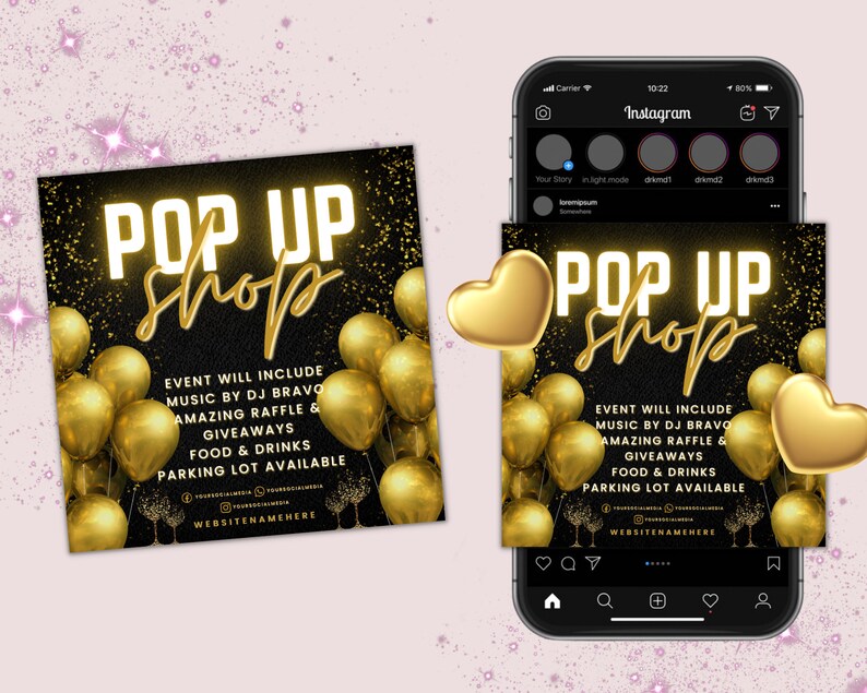 Pop up Shop Flyer,pop up Shop Template,diy Pop up Shop Flyer,pop up ...