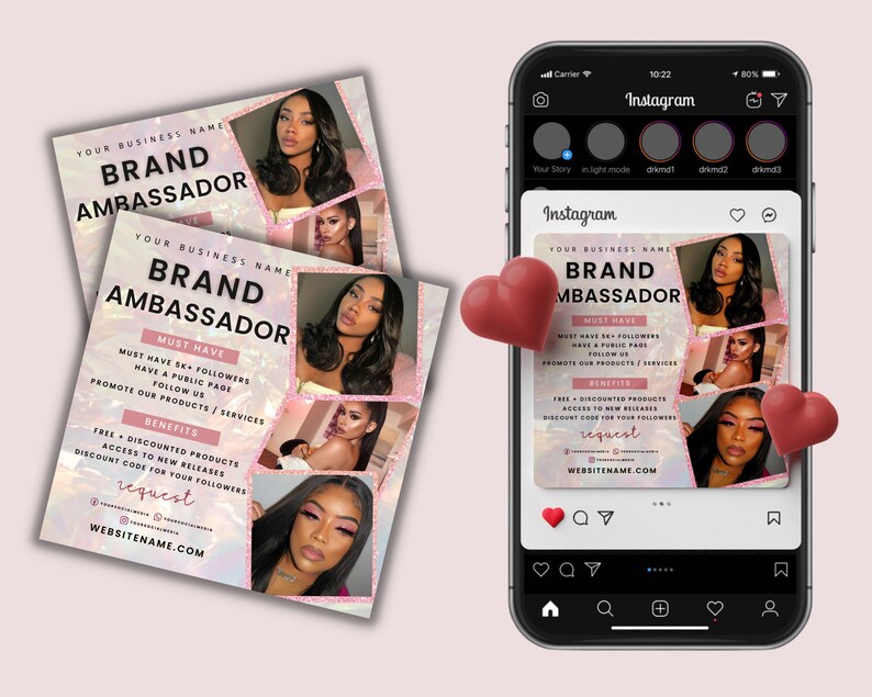 Ambassador Flyer Template, Brand Ambassador Flyer Template, Makeup ...