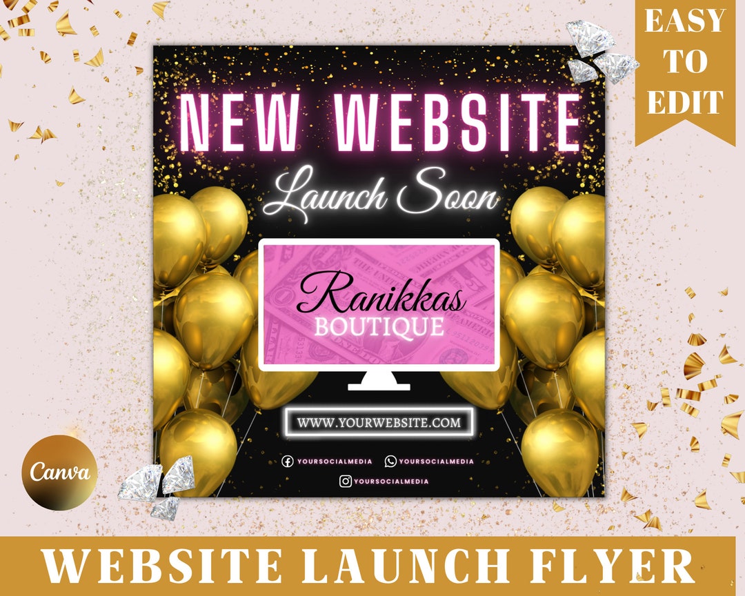 Official Website Launch Flyer, Branding Flyer, Grand Opening Flyer ...