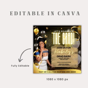 Class of 2024 Graduation Flyer, Canva Graduation Invite, DIY Grad ...