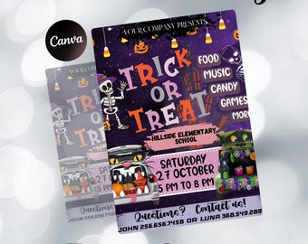 Trunk or Treat Invitation | Halloween | Trunk or Treat Flyer | School ...