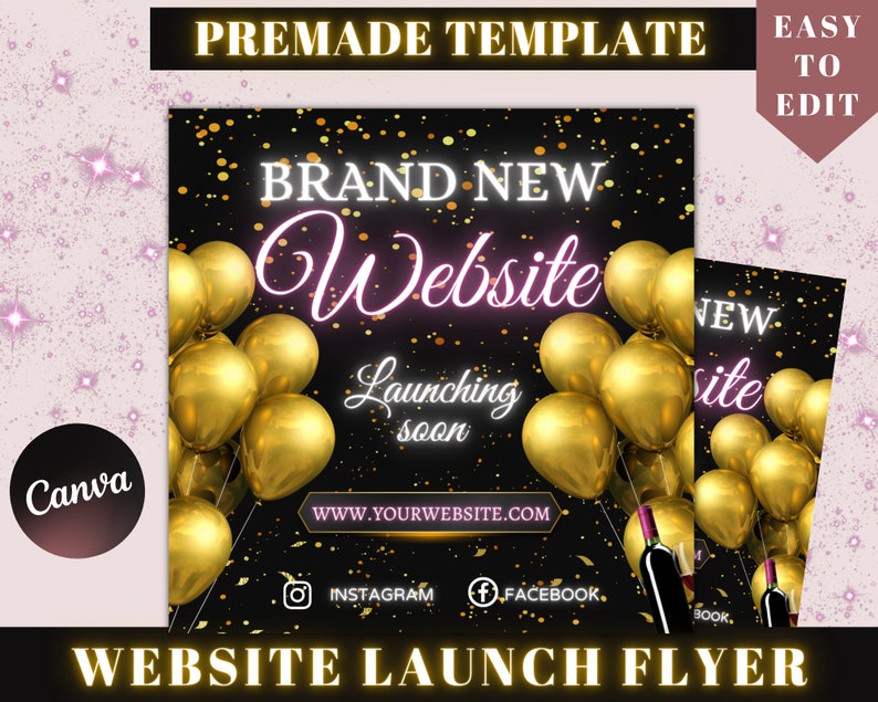 Website Launch Flyer Branding Flyer Grand Opening Flyer - Etsy