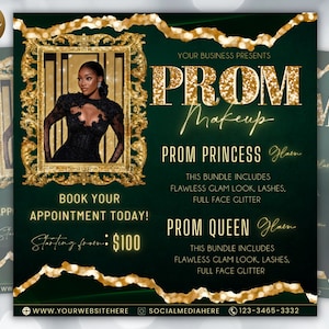 Prom Makeup Flyer, Prom Makeup, MUA Flyer, Makeup Flyer, Prom Flyer ...