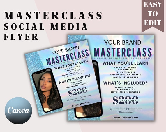 Masterclass Social Media Flyer Social Media Flyer - Etsy