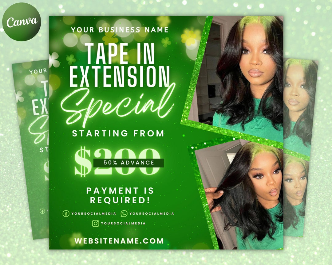 Tape in Extension Flyer, March Flyer, Tape in Extension, Hair Flyer ...