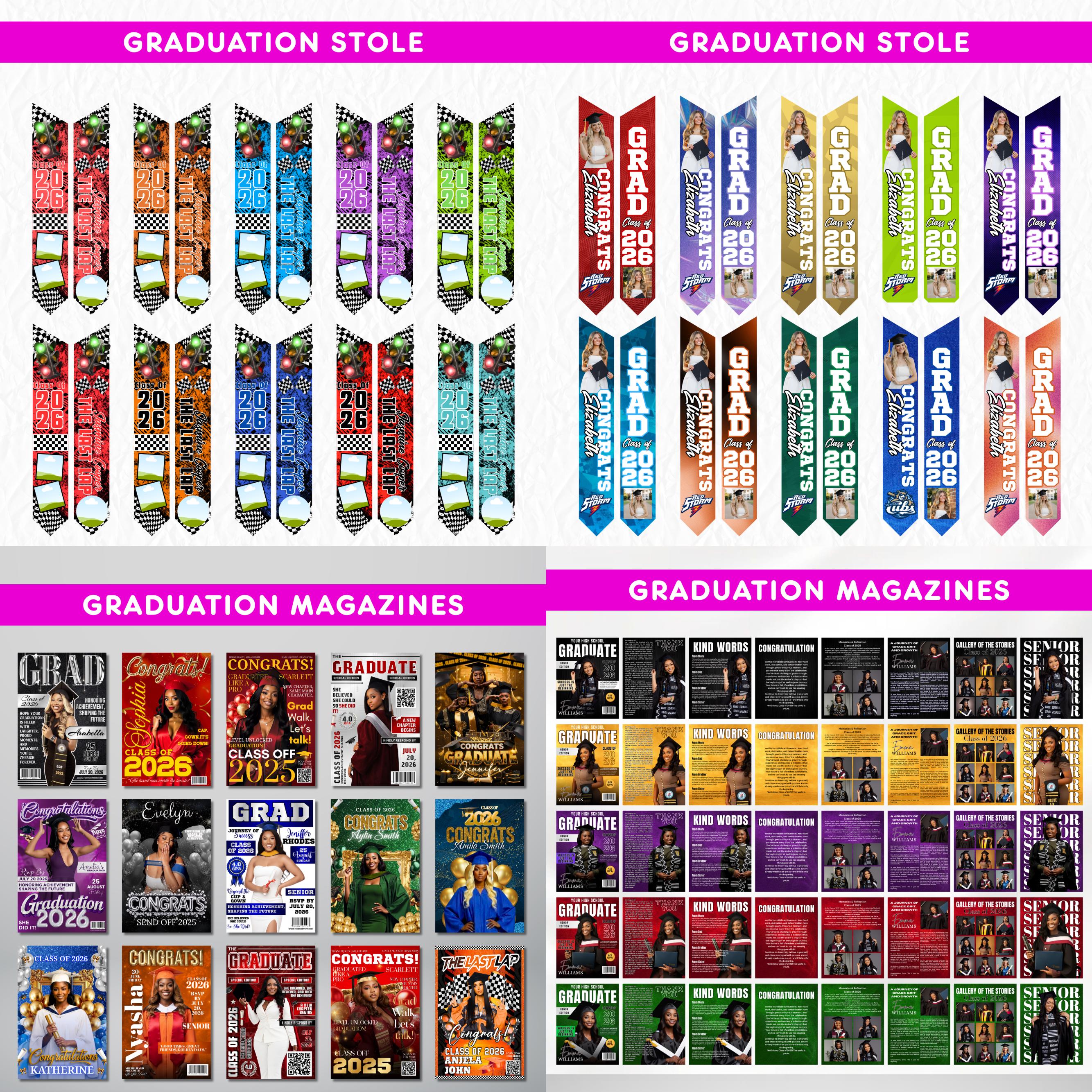 4300+ Graduation Mega Bundle Templates,class of 2026 Grad Party Bundle ...