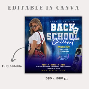 Back to School Party Flyer, Back 2 School Flyer, Summer Flyer, Party ...