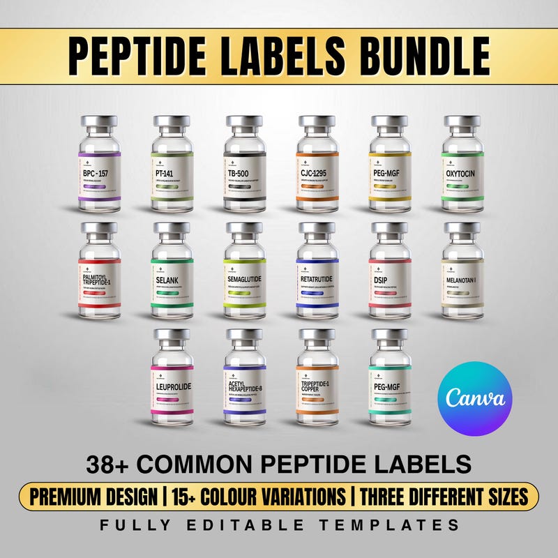 Peptide Label Template - Etsy