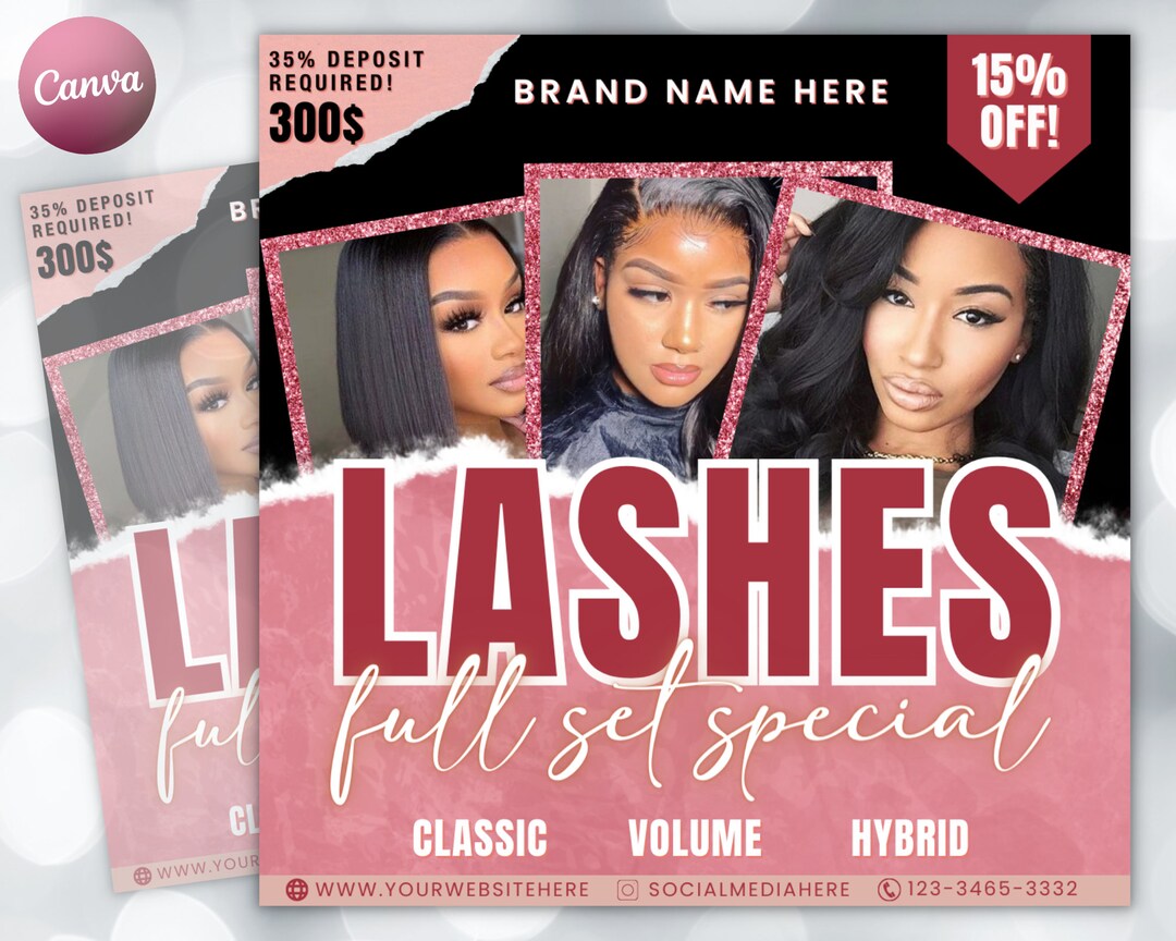 Lash Booking Flyer, DIY Book Now Appointments Available Makeup ...