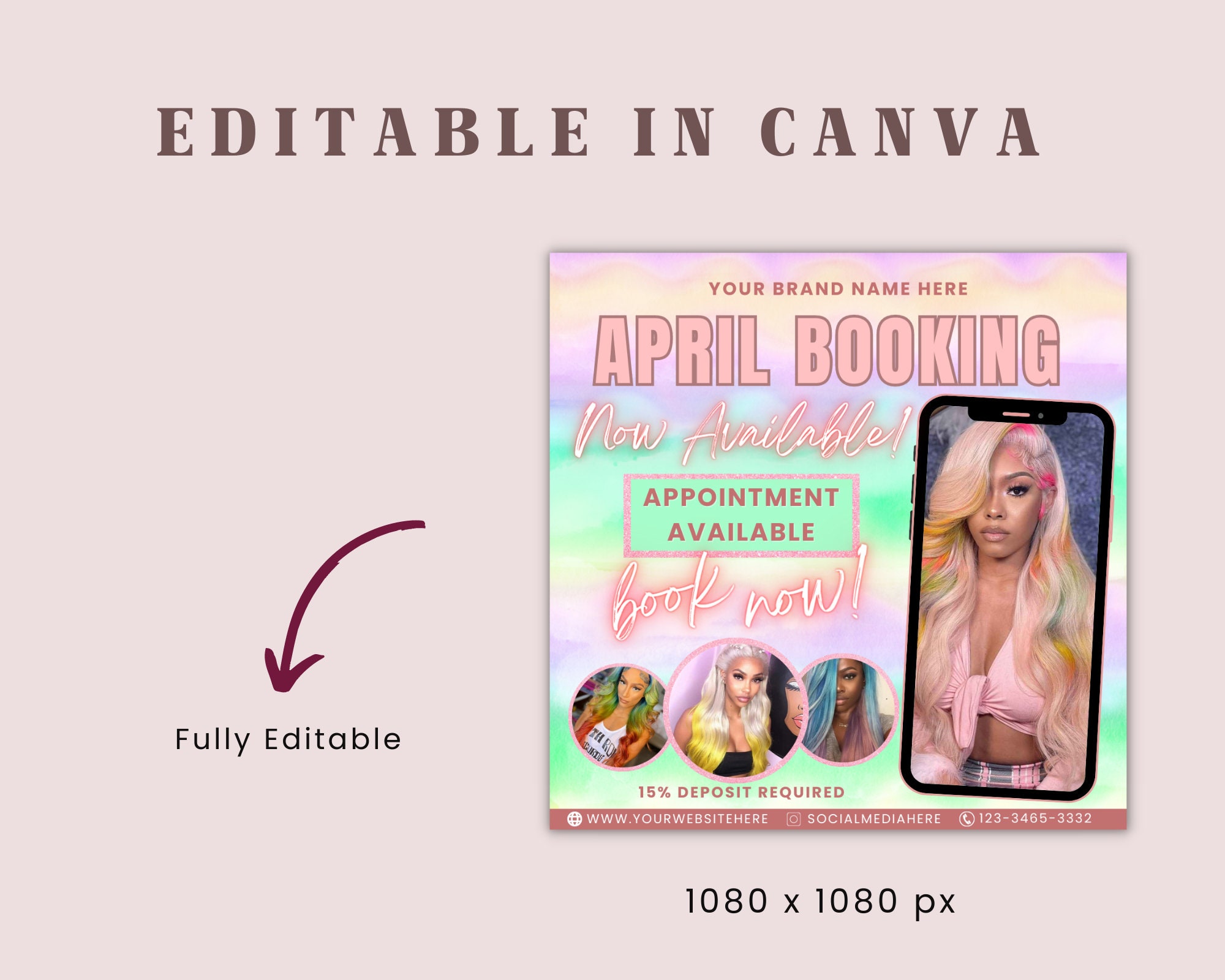 April Appointment Flyer Book Now Flyer April Booking Flyer - Etsy