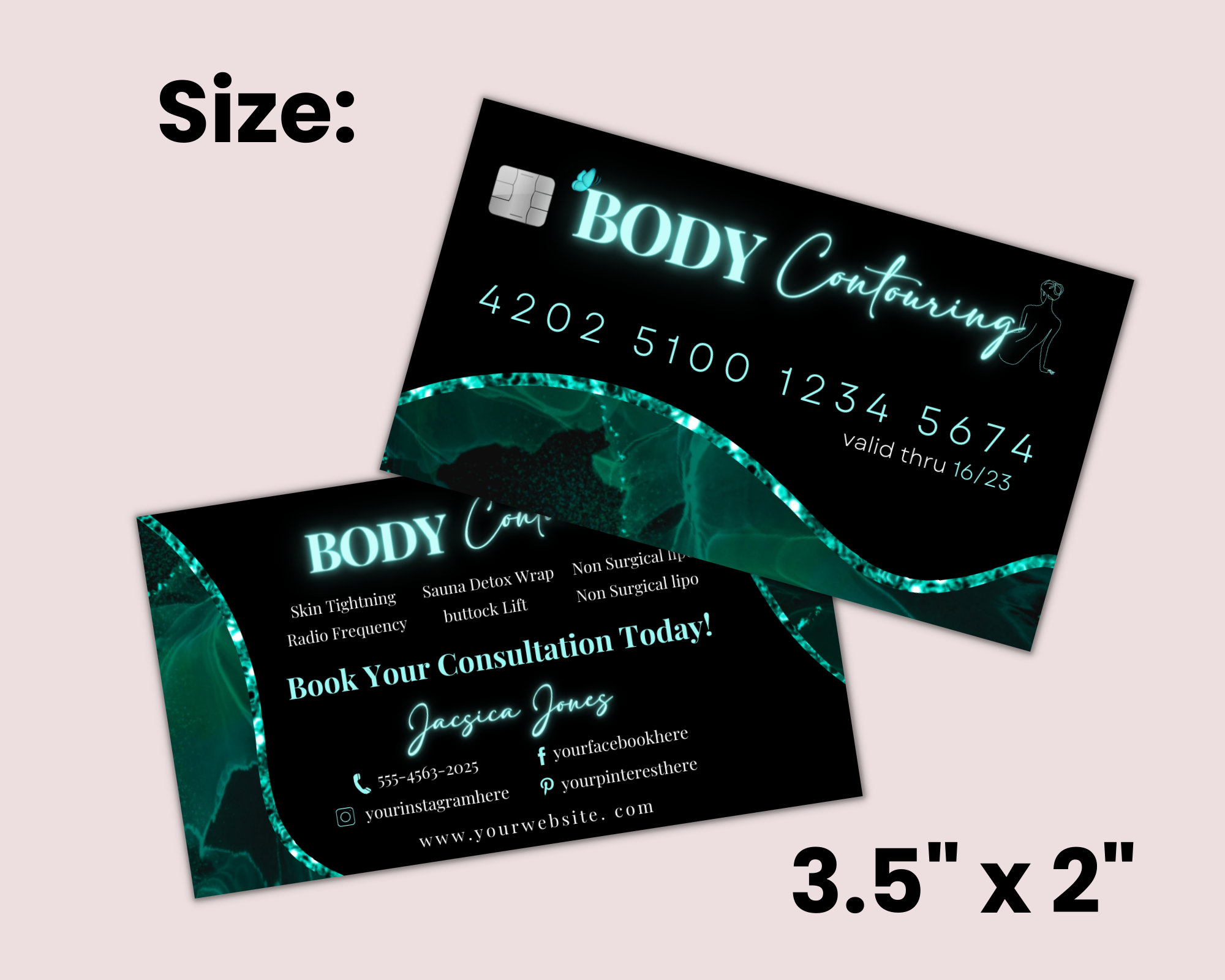 Body Sculpting Business Card, Body Contouring Business Card, Spa ...