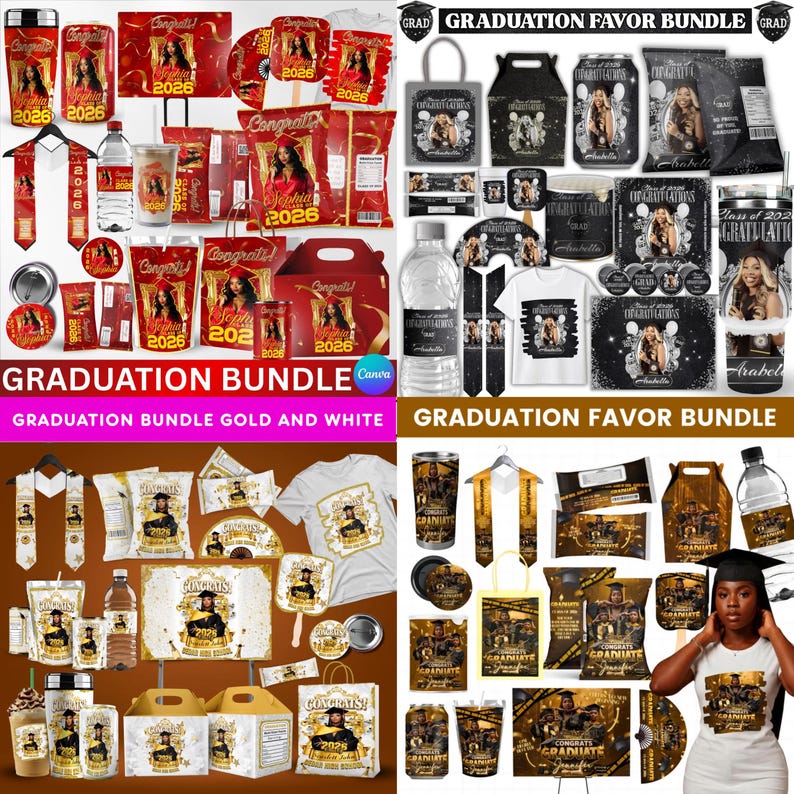 4300+ Graduation Mega Bundle Templates,class of 2026 Grad Party Bundle ...