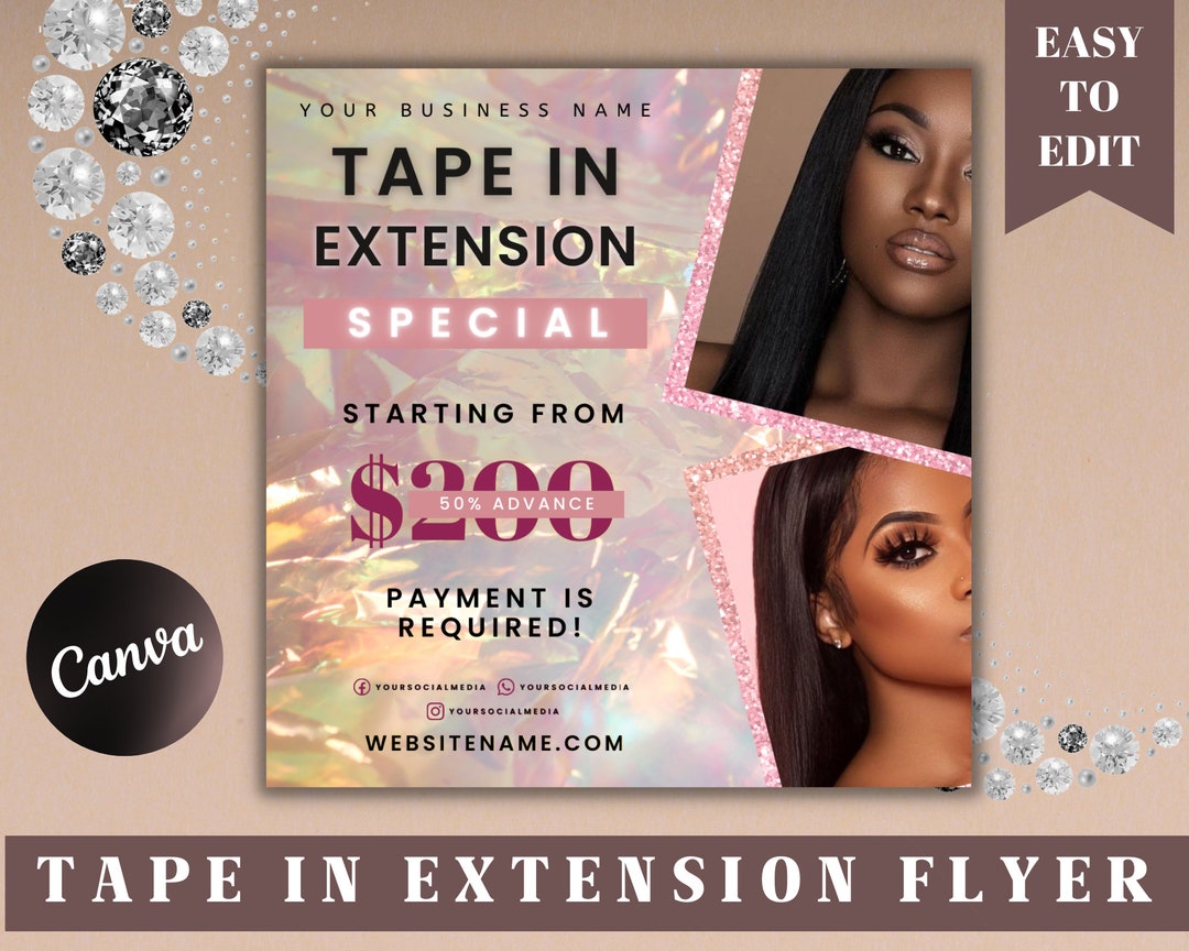 Tape in Extension Flyer, Tape in Extension, Hair Flyer Fall, Diy Hair ...