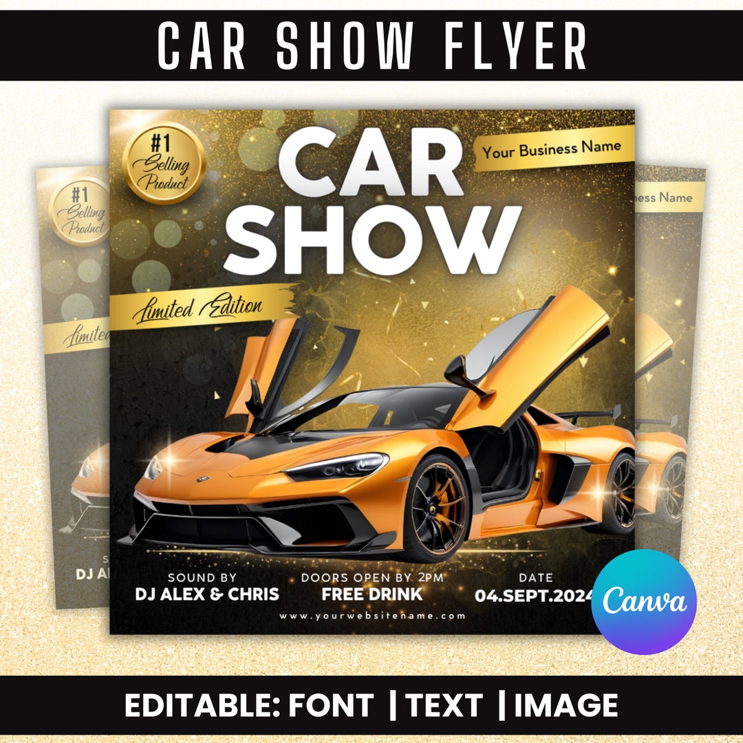 Auto Business Event Flyer, Car Show Event Invitation, Social Media ...