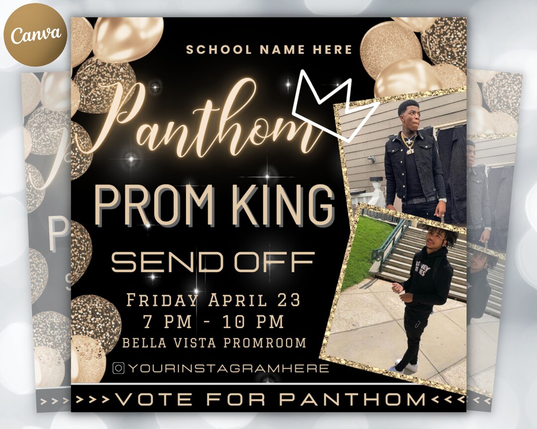 Vote Homecoming KING , Social Media Flyer, Class Campaign Flyer, High ...