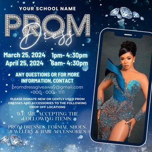 Prom Dress Flyer, Prom Send off Flyer, Prom Flyer, Prom Send off ...
