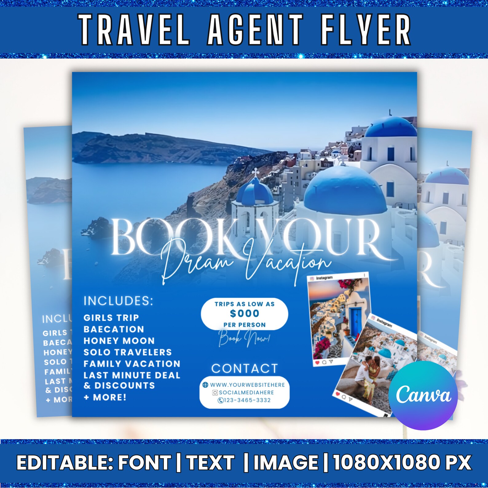 Travel Agent Flyer, DIY E-flyer Template, Travel Flyer, Vacation Flyer ...