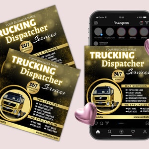 Truck Dispatcher Flyer, Business Flyer, Trucking Flyer, Dispatch Course ...